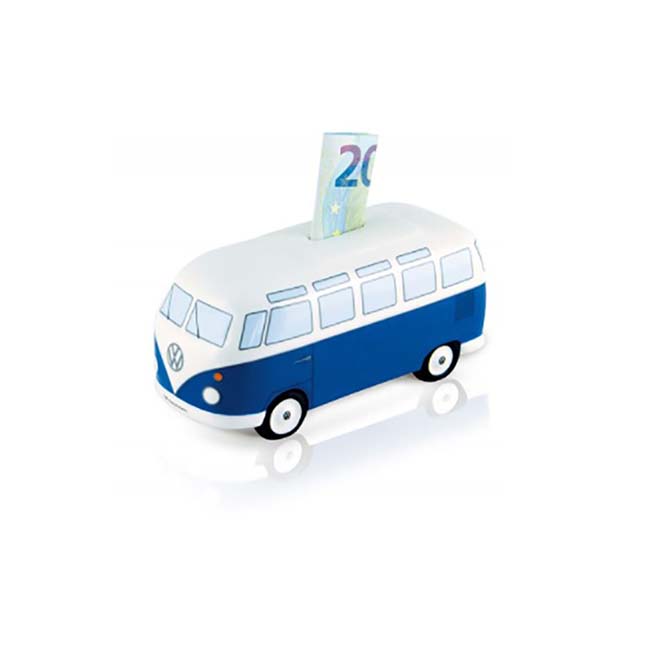 VW T1 Bus Ceramic Money Bank- Classic/Blue - VW Retail